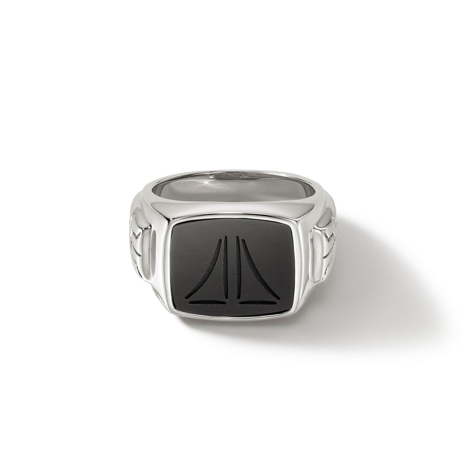 Carved Signet Ring, Sterling Silver|RMS9010991BON – John Hardy