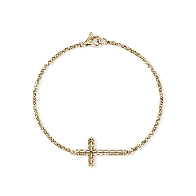 JH Essential Cross Bracelet, Gold – John Hardy