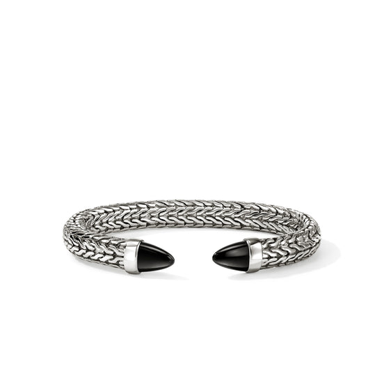 Spear 50 Flex Cuff, Sterling Silver, Black Onyx – John Hardy