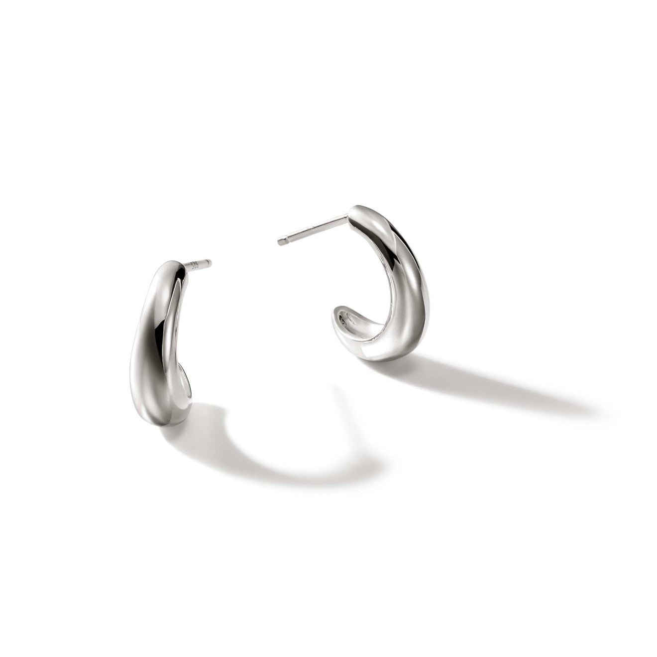 Surf J Hoop Earring, Sterling Silver, 15.5MM|EB901123 – John Hardy