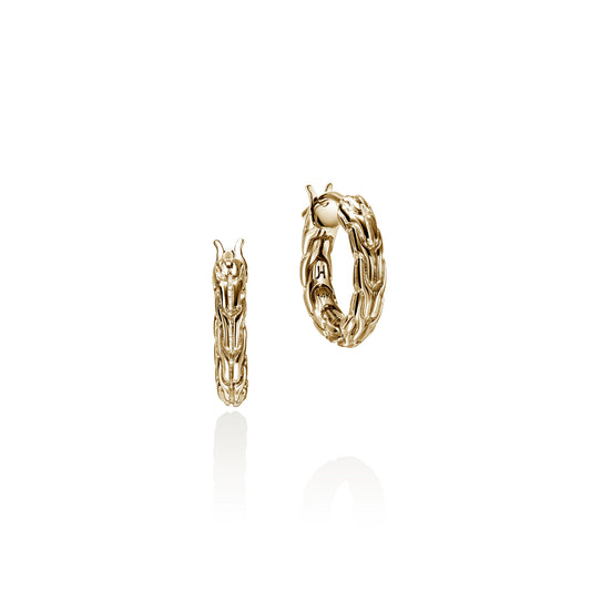 JH Essential Hoop Earrings, Gold, 14MM – John Hardy