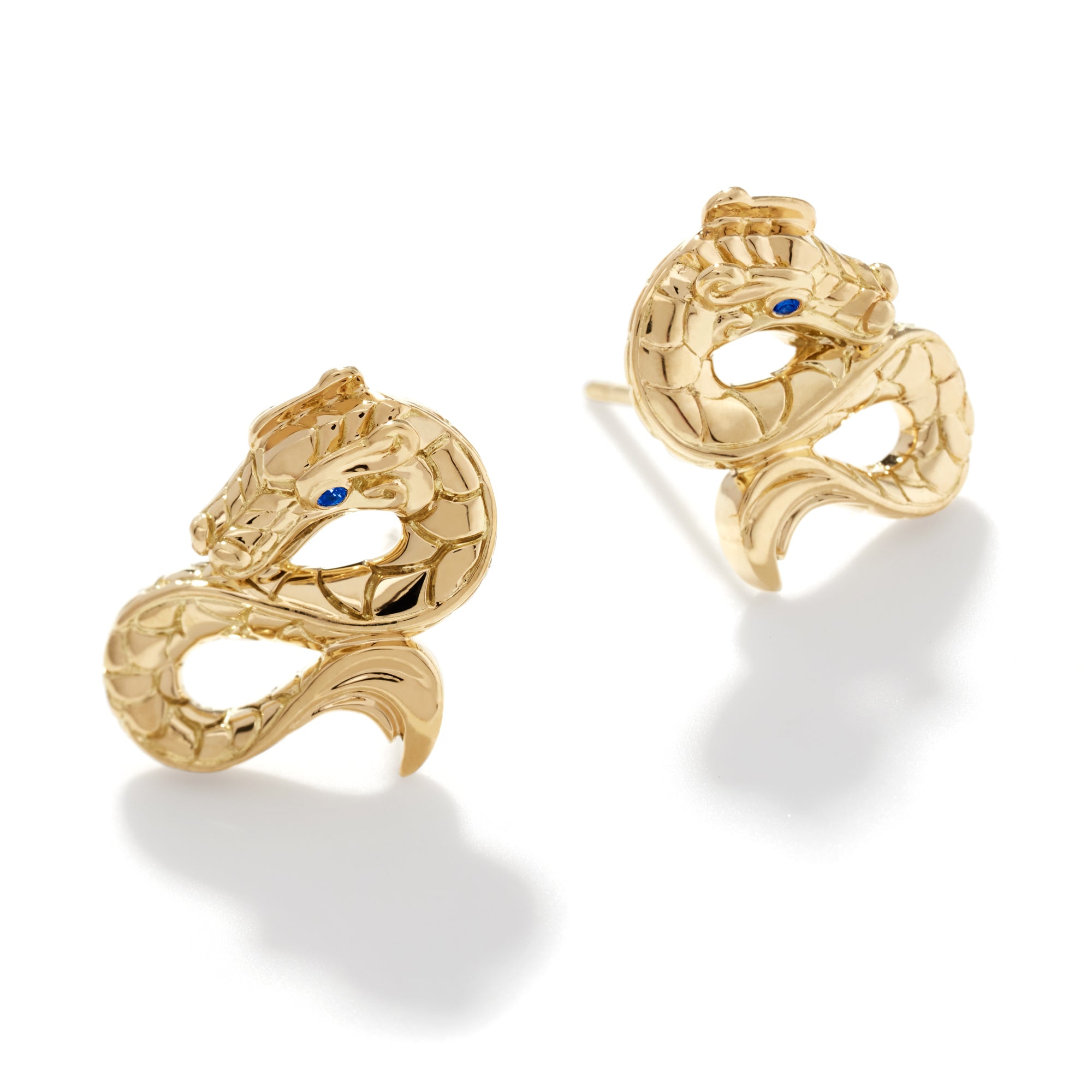 Naga Stud Earrings, Gold – John Hardy