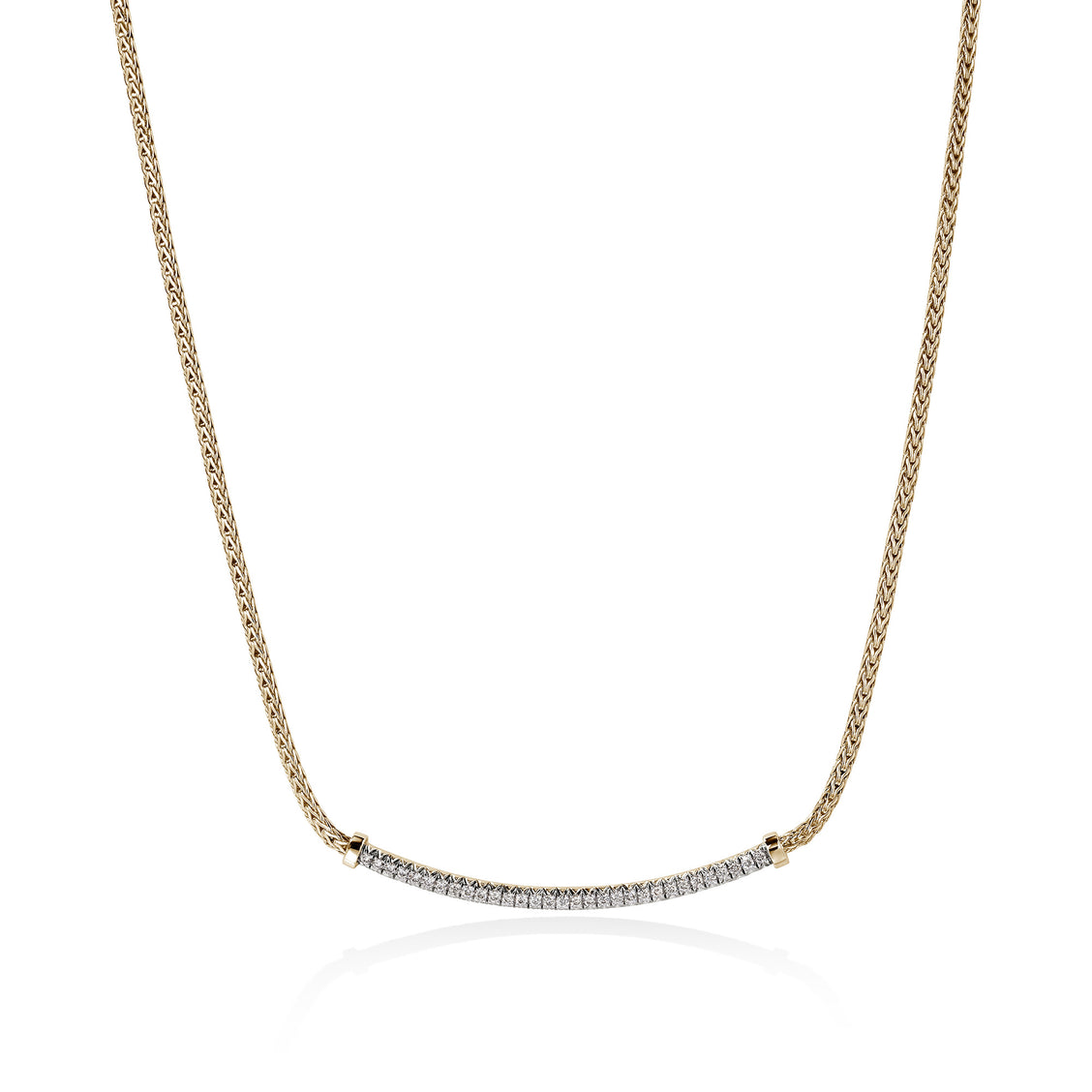 JH Essential Pavé Necklace, Gold, Diamonds, 1.8 MM – John Hardy
