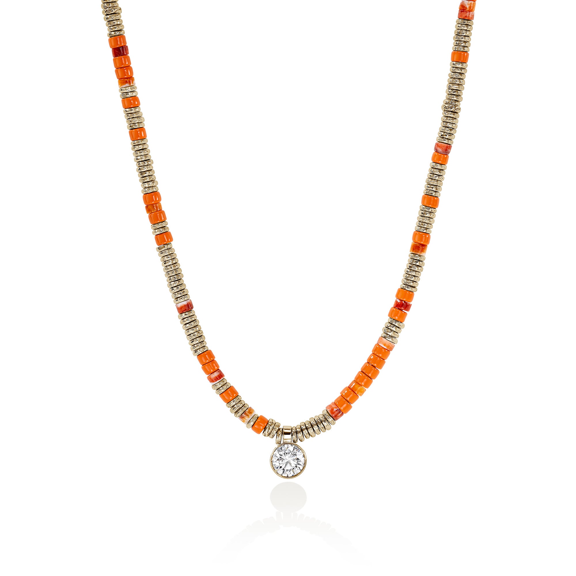 JH Lovestruck™ Heishi Pendant Necklace, Gold, Sterling Silver ...