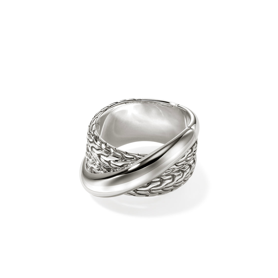 JH Essential Crossover Ring, Sterling Silver – John Hardy