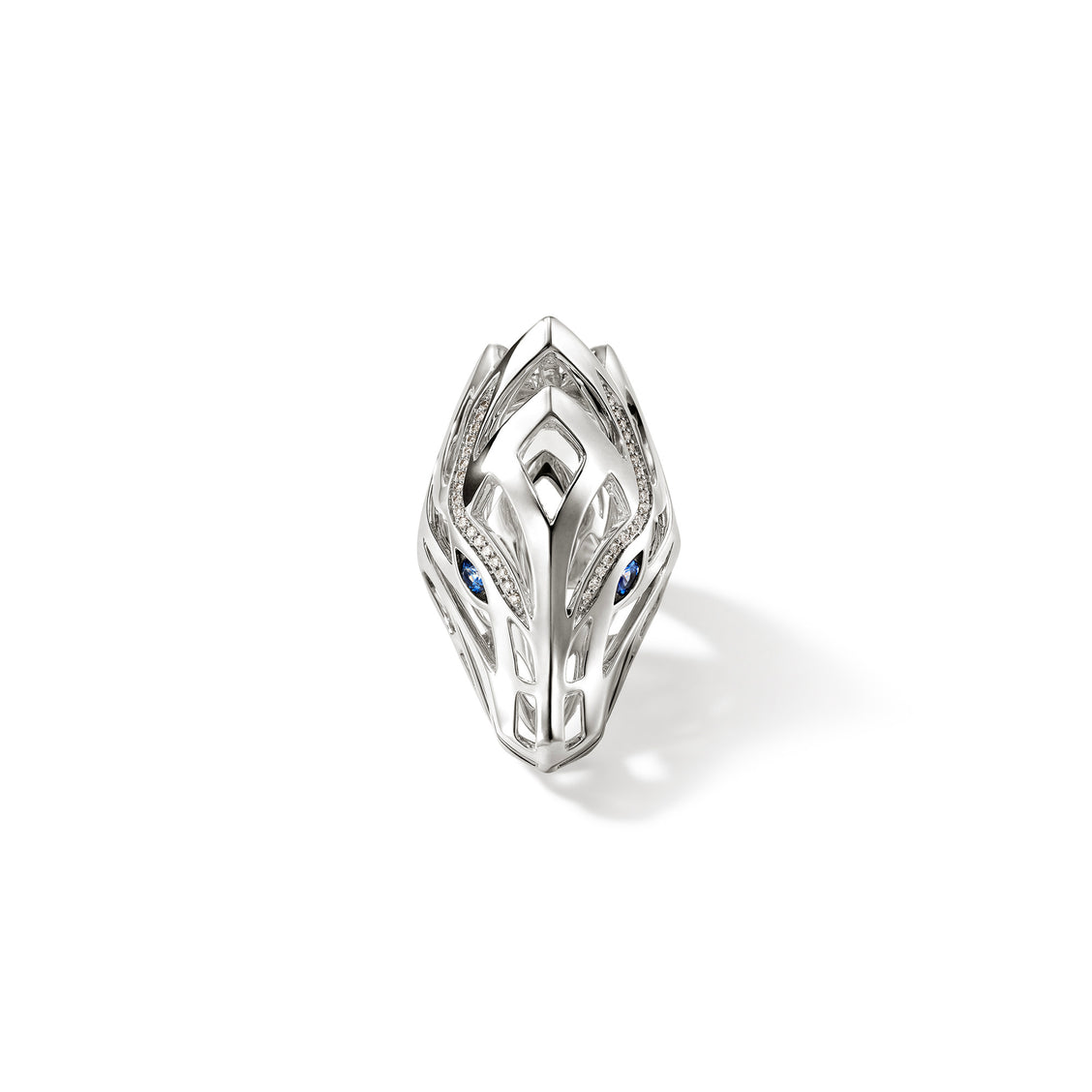 Naga Ring, Sterling Silver, Diamonds|RBP6034112BSPDI – John Hardy