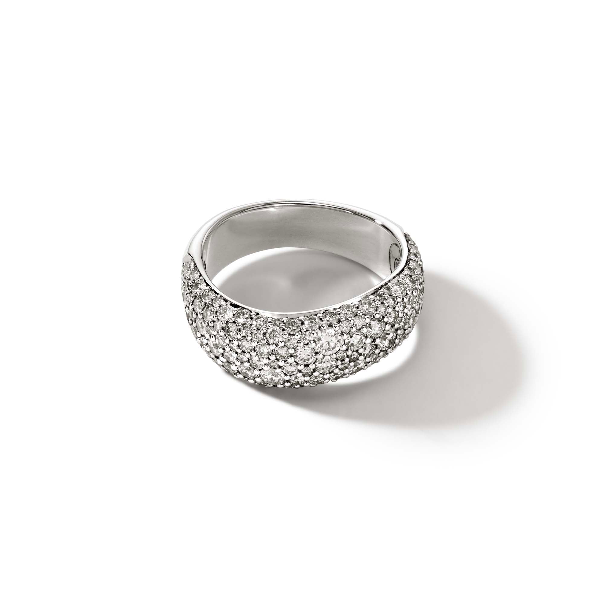 Surf Ring, Sterling Silver, Diamonds, Wide|RBP9011122DI – John Hardy