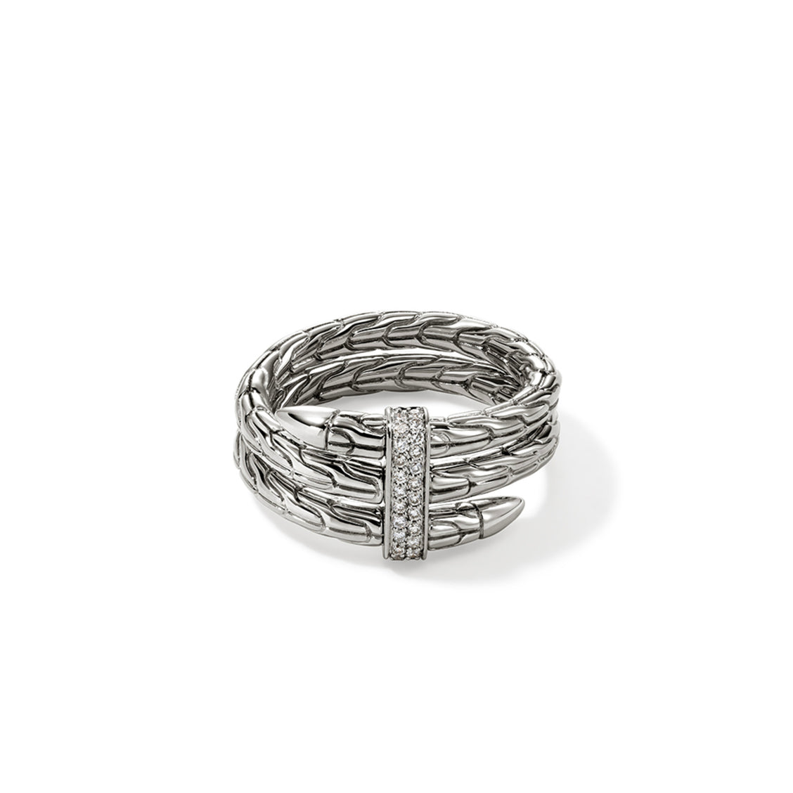 Spear Ring, Silver, Diamonds, Wide|RBP986812DI – John Hardy