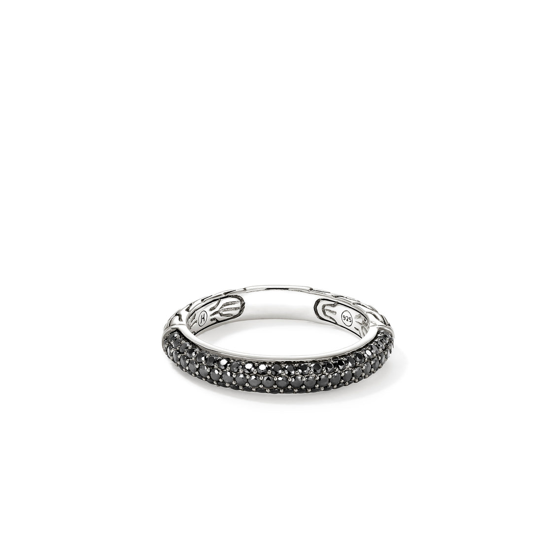 JH Essential Pavé Band Ring, Sterling Silver, Gemstones, 3.5MM – John Hardy