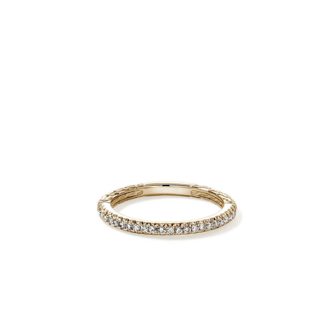 JH Essential Pavé Band Ring, Gold, Diamonds, 2MM – John Hardy