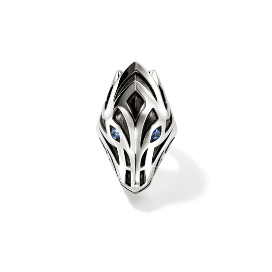 Naga Ring, Sterling Silver, Blue Sapphire – John Hardy