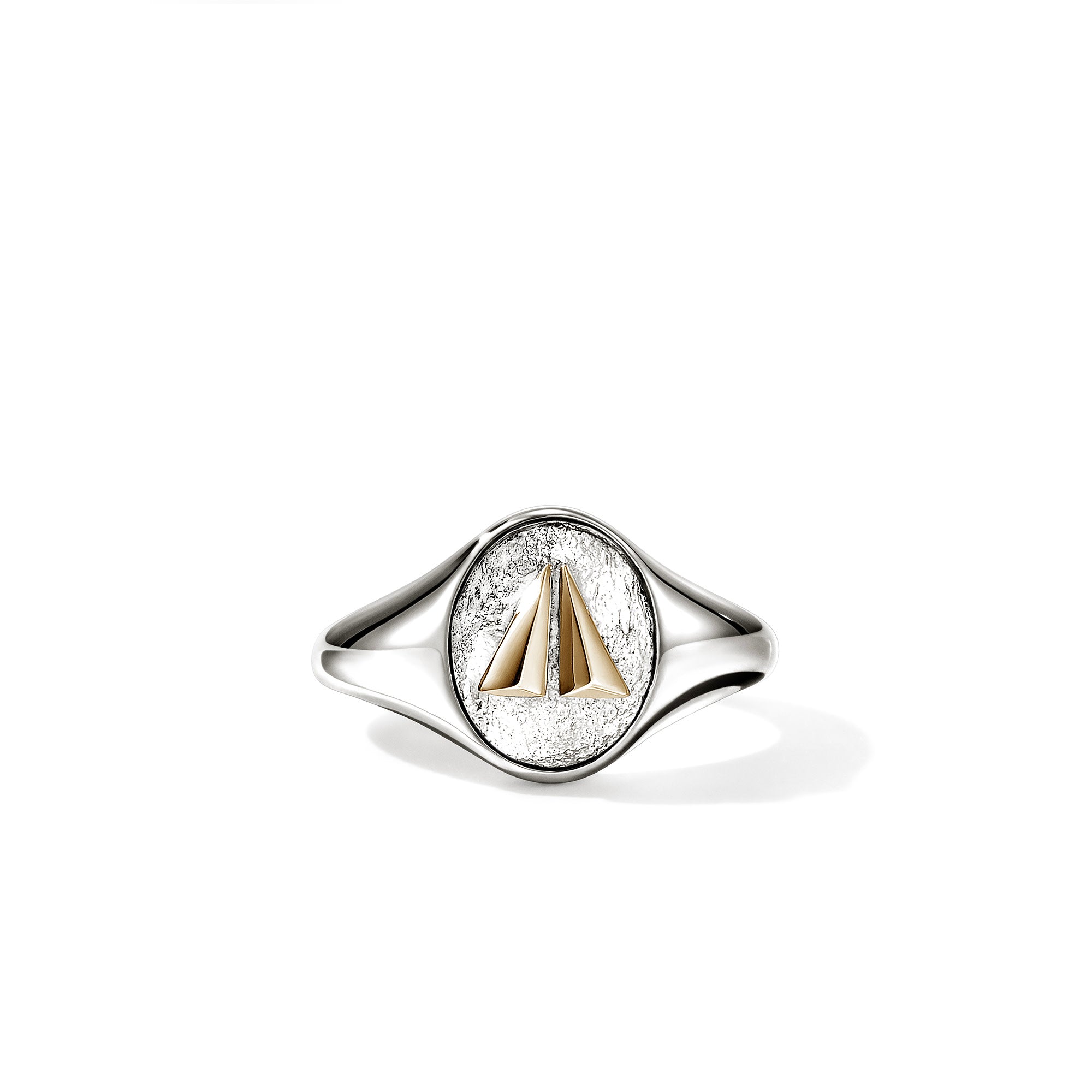 Split Gate Signet Ring, Gold, Sterling Silver|RMZZ98851 – John Hardy