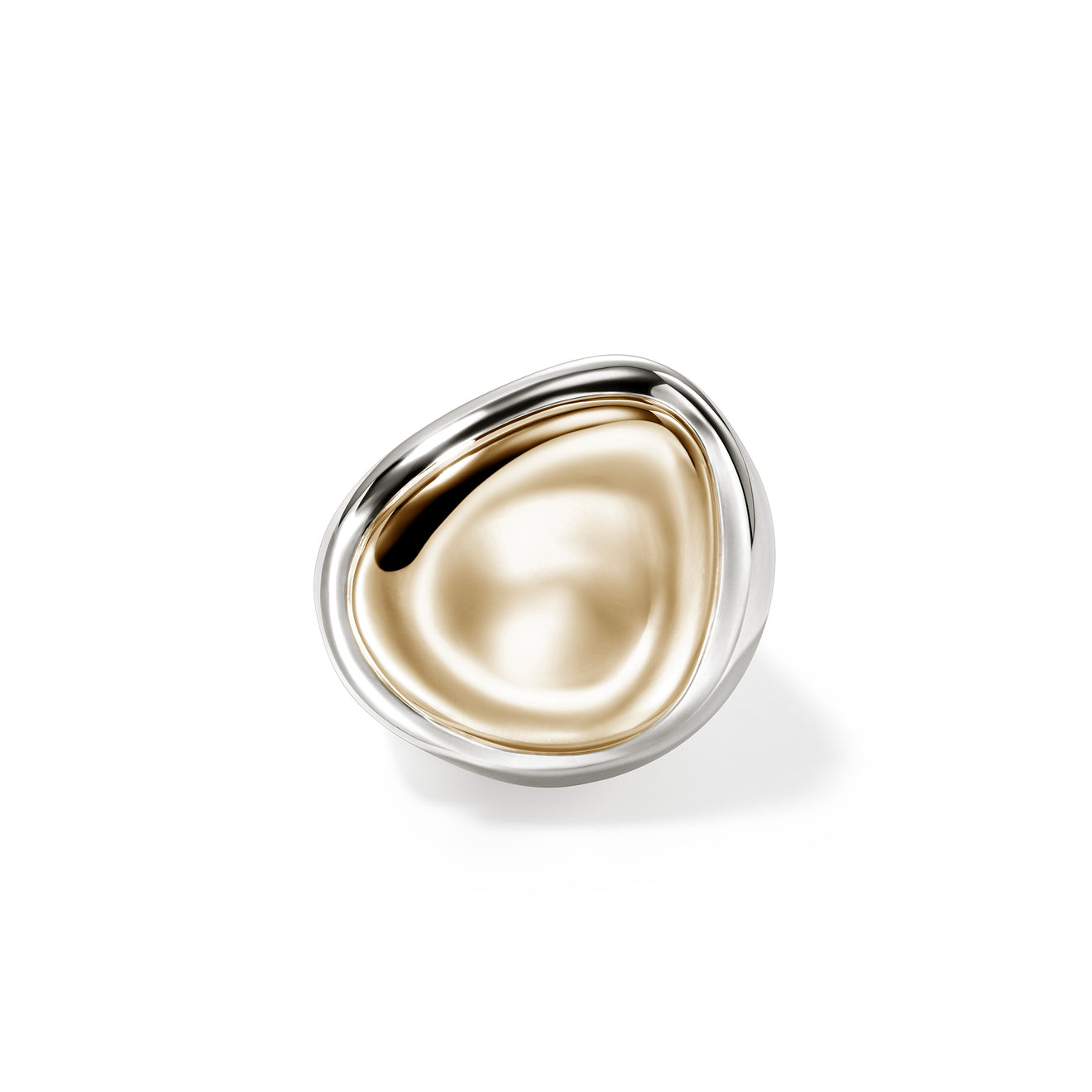 Pebble Ring, Sterling Silver, Gold – John Hardy